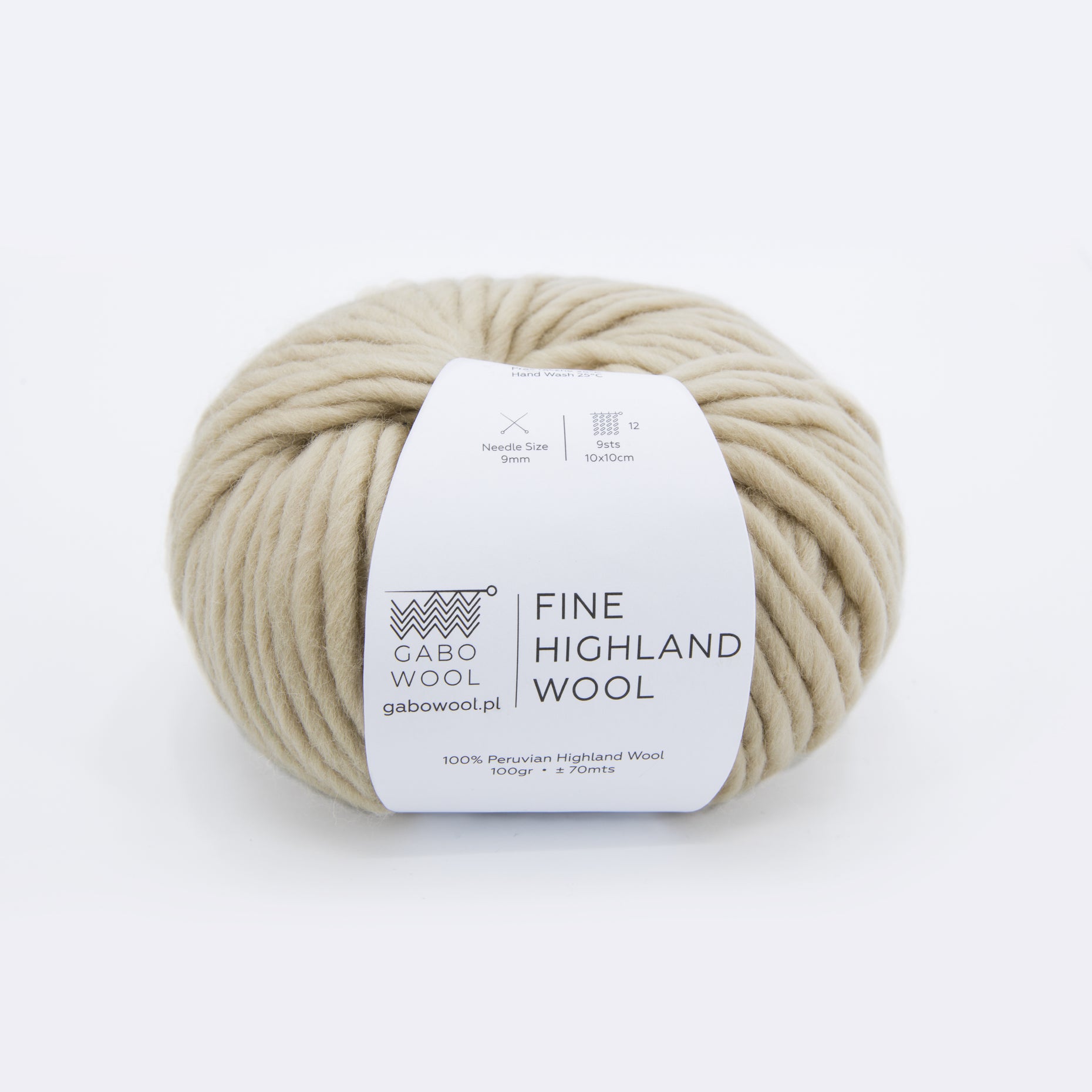 FINE HIGHLAND WOOL - gruba włóczka z wełny peruwiańskiej | Gabo Wool