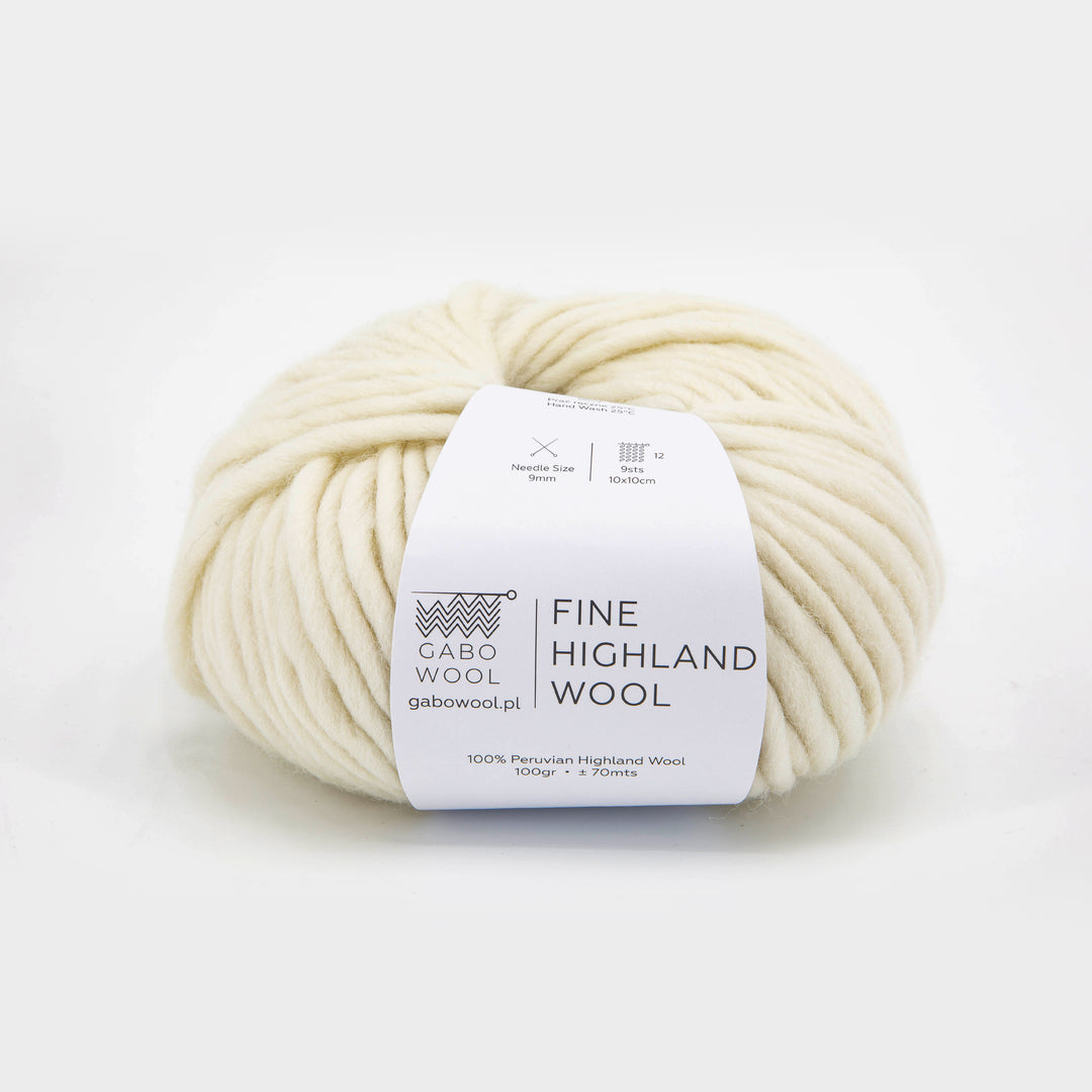 FINE HIGHLAND WOOL - gruba włóczka z wełny peruwiańskiej | Gabo Wool