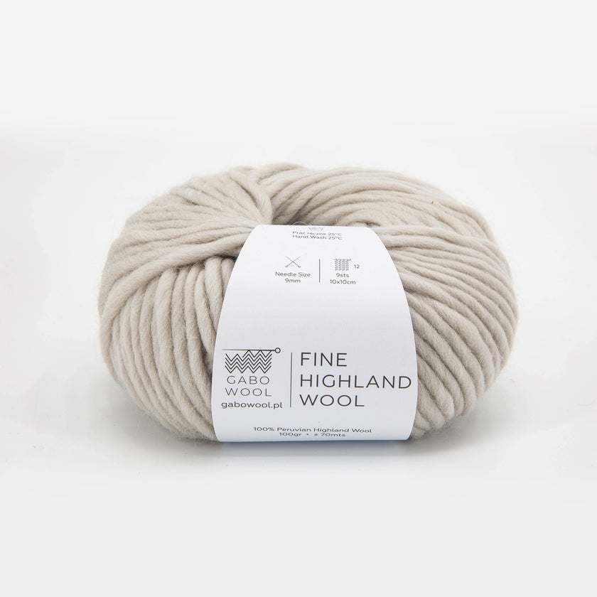 FINE HIGHLAND WOOL - gruba włóczka z wełny peruwiańskiej | Gabo Wool